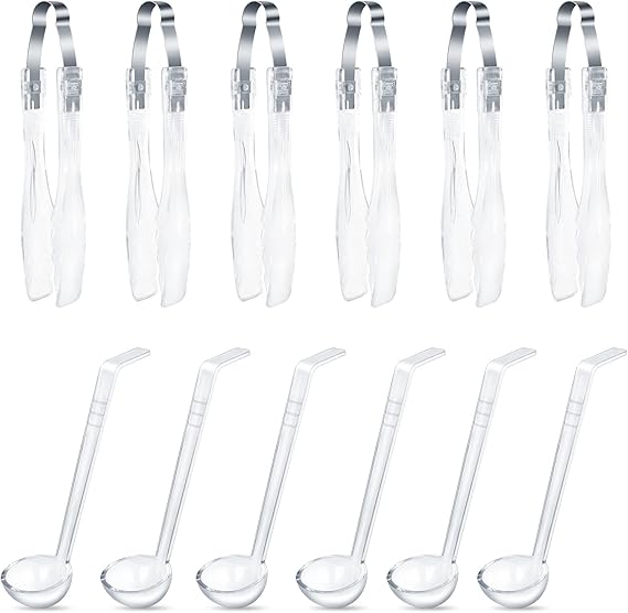 Amazon.com: 12 Pieces Small Ladles Set 6 Pieces 1 Oz Soup Ladles 6 ...