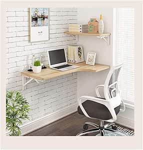 Amazon.com: Corner Folding Table Fold Wall-Mounted Table Home Office ...