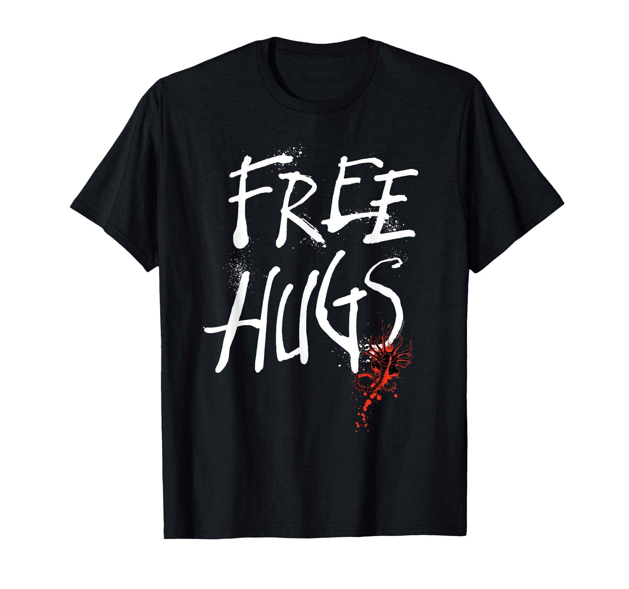 Amazon.com: Alien: Romulus Xenomorph Facehugger Free Hugs T-Shirt ...