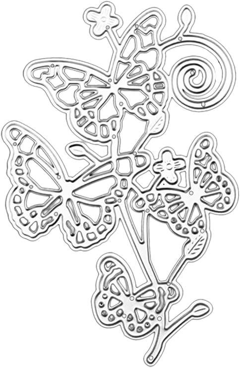 Amazon.com: Butterfly Metal Die Cuts Flower for Butterfly Lace Border ...