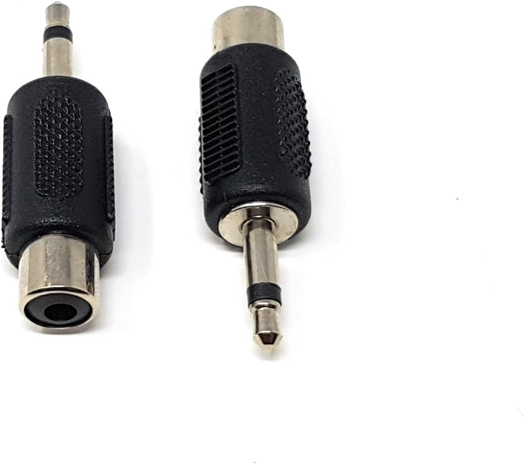 Maincore (2pack Mono 3.5mm Male Jack Plug to RCA Phono Female Socket ...