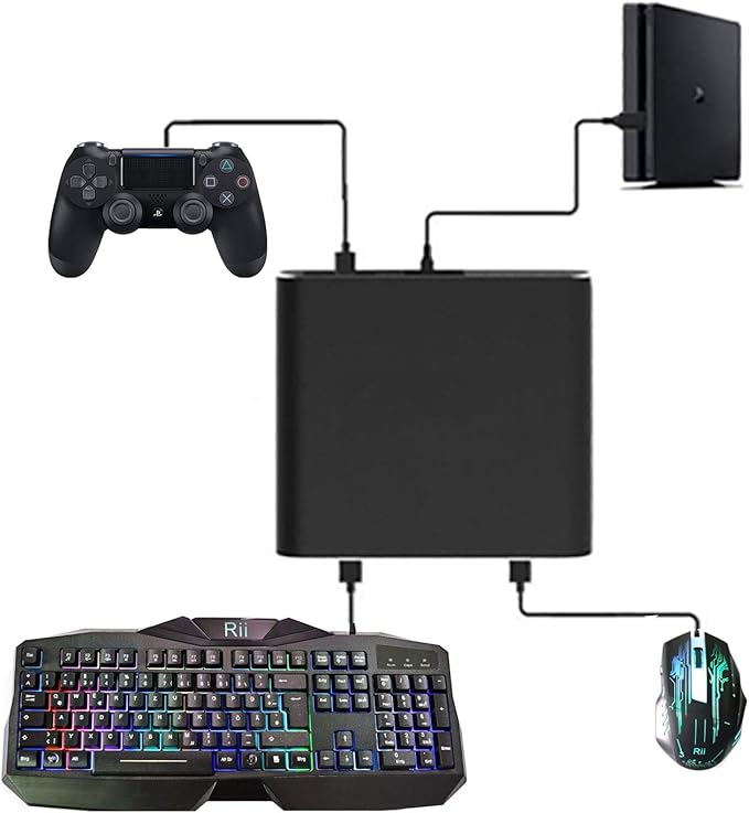 Amazon.com: J&TOP Keyboard and Mouse Adapter Converter for Playstation ...