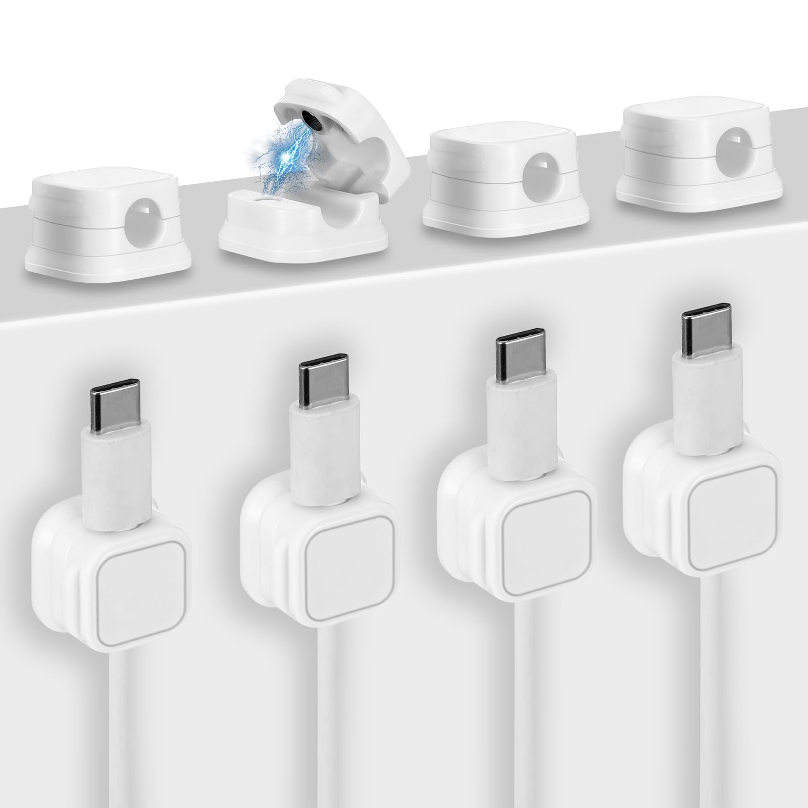 Amazon.com: 10 Pcs Magnetic Cord Organizer, Management Cable Clips ...