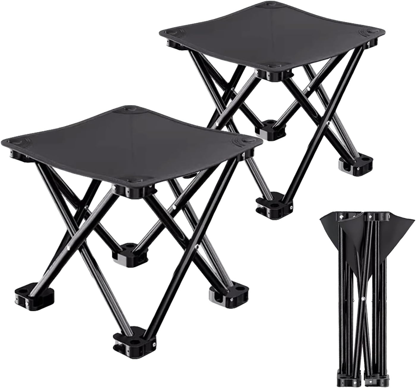 Amazon.com: Niceway 2 Pack Camping Stool Small Portable Folding Stool ...
