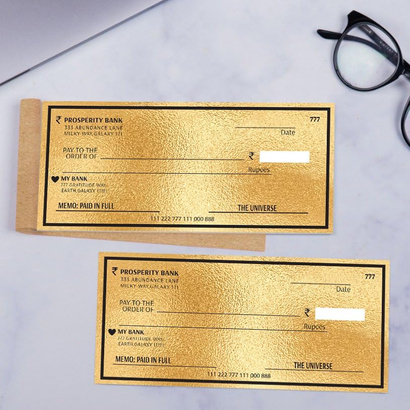 Golden Abundance Cheque Book – Law of Attraction Money Manifestation ...