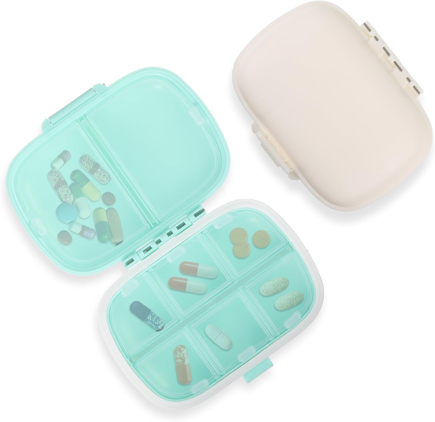 Pill Box Organiser, 2Pcs Portable Medication Storage Boxes, Waterproof ...