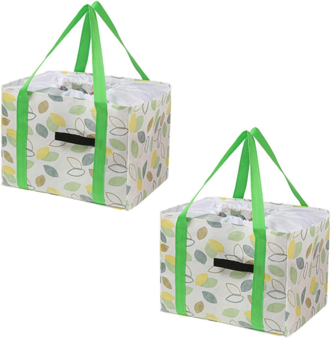 Amazon.com - HAN SHENG 2 Pcs Drawstring Picnic Bag Collapsible Beach ...