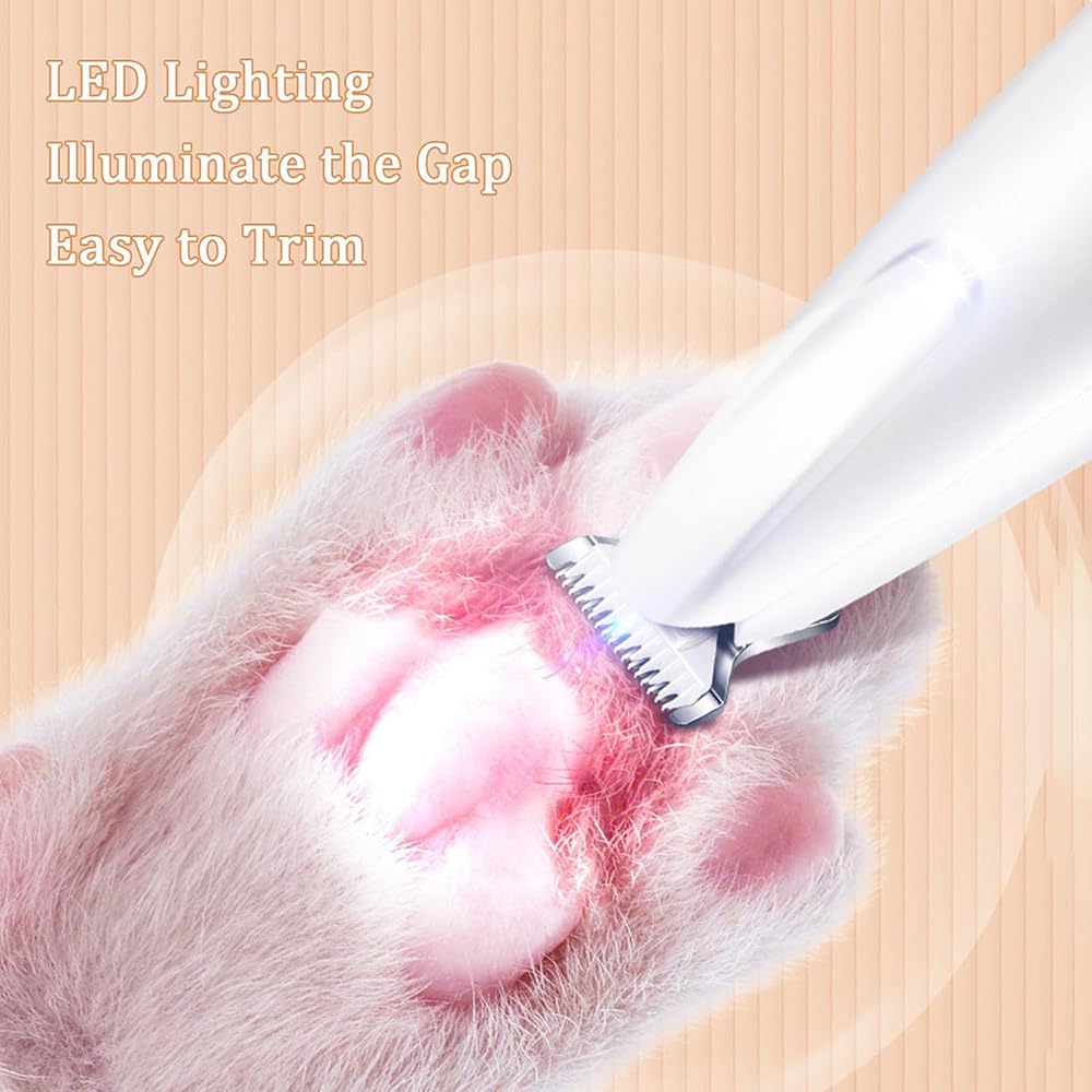 Low Noise Dog Clipper Saffory Electric Dog Paw Trimmer - 35dB Low Noise ...