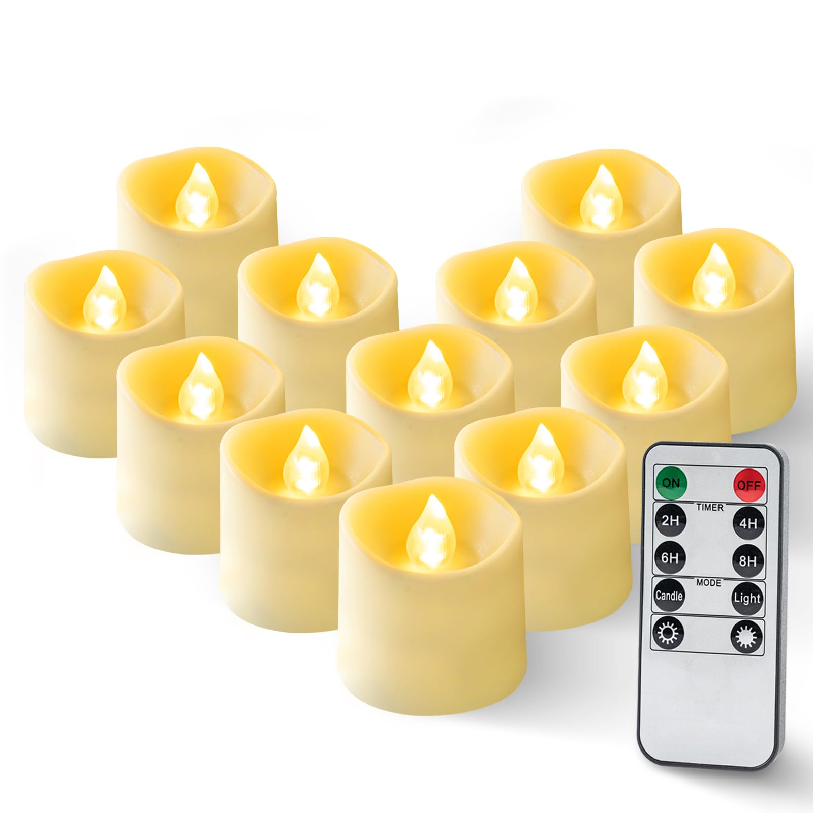 Snapklik.com : 5plots 400+ Hour Remote Control Flameless Votive Candles ...