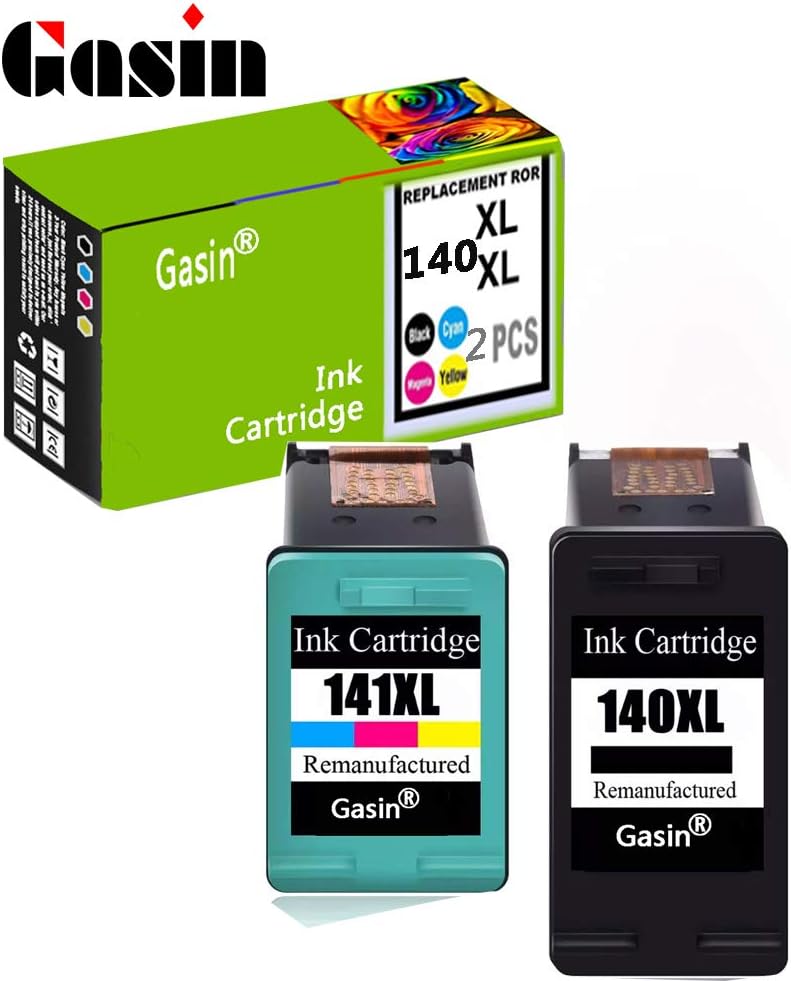 Amazon.com: Gasin 140XL 141XL 2PK Replacement Ink Cartridges Black ...