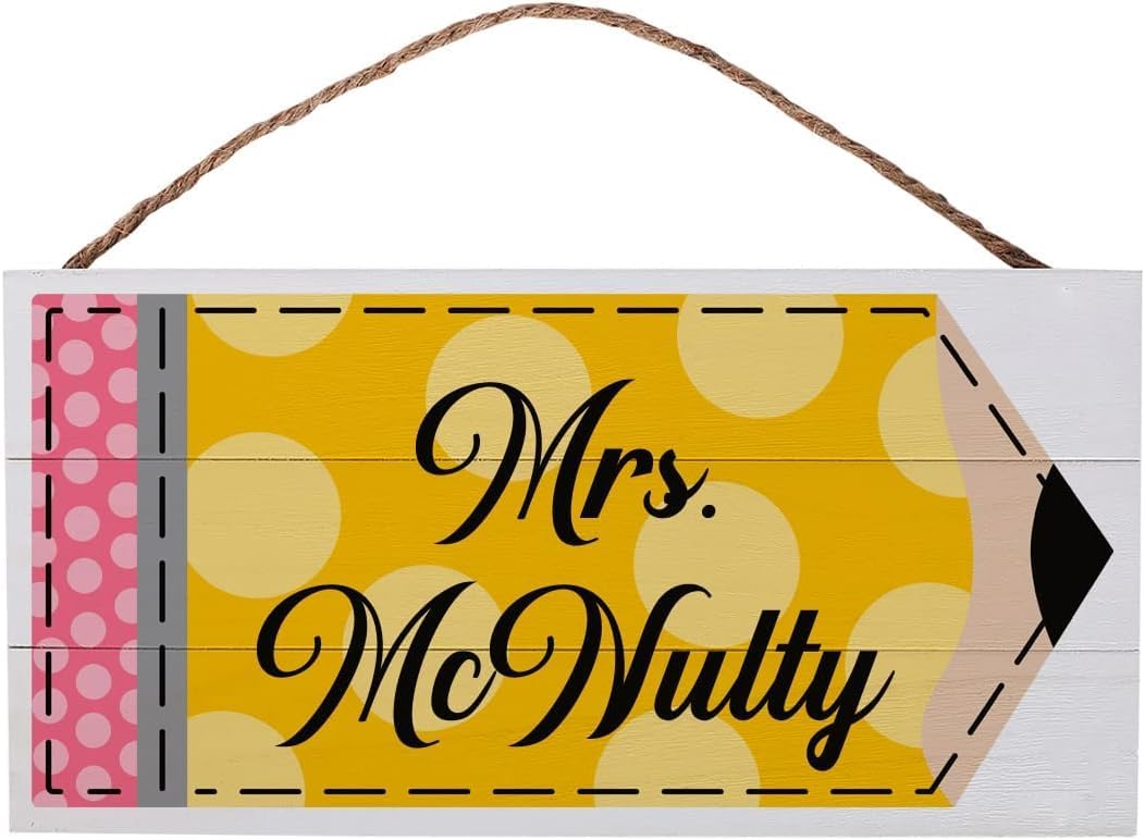 Amazon.com: Custom Teacher Name Personalized Sign for Classroom Decor ...