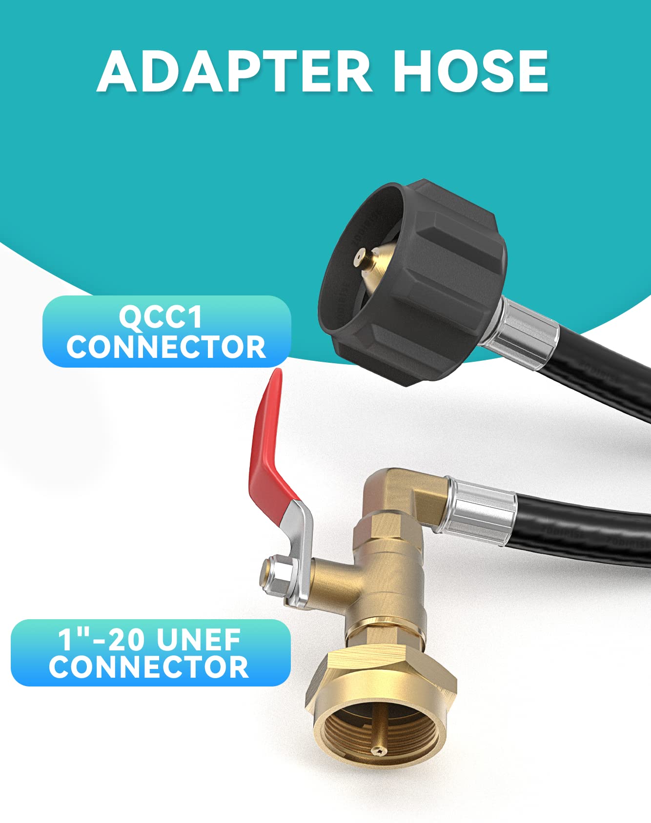 Snapklik.com : ZODIRISE 3 Feet Propane Refill Adapter Hose - Fill 1 ...