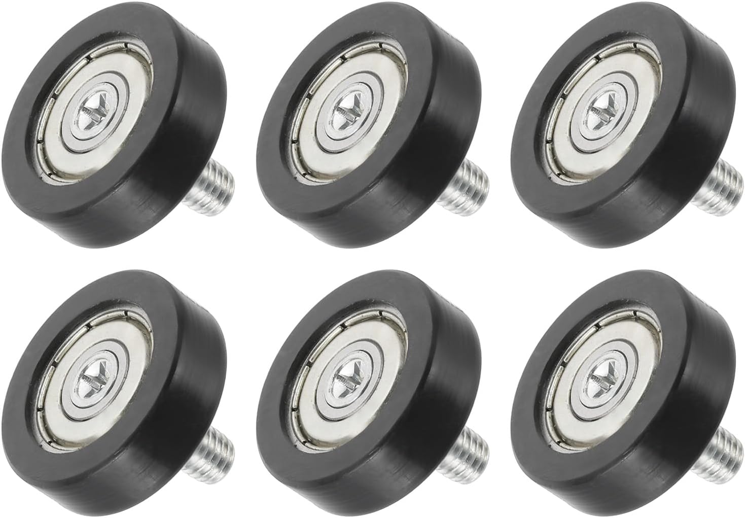 uxcell 6 PCS Drawer Rollers 26mm x 8mm Wheel 4mm Step, Nylon Bearing ...