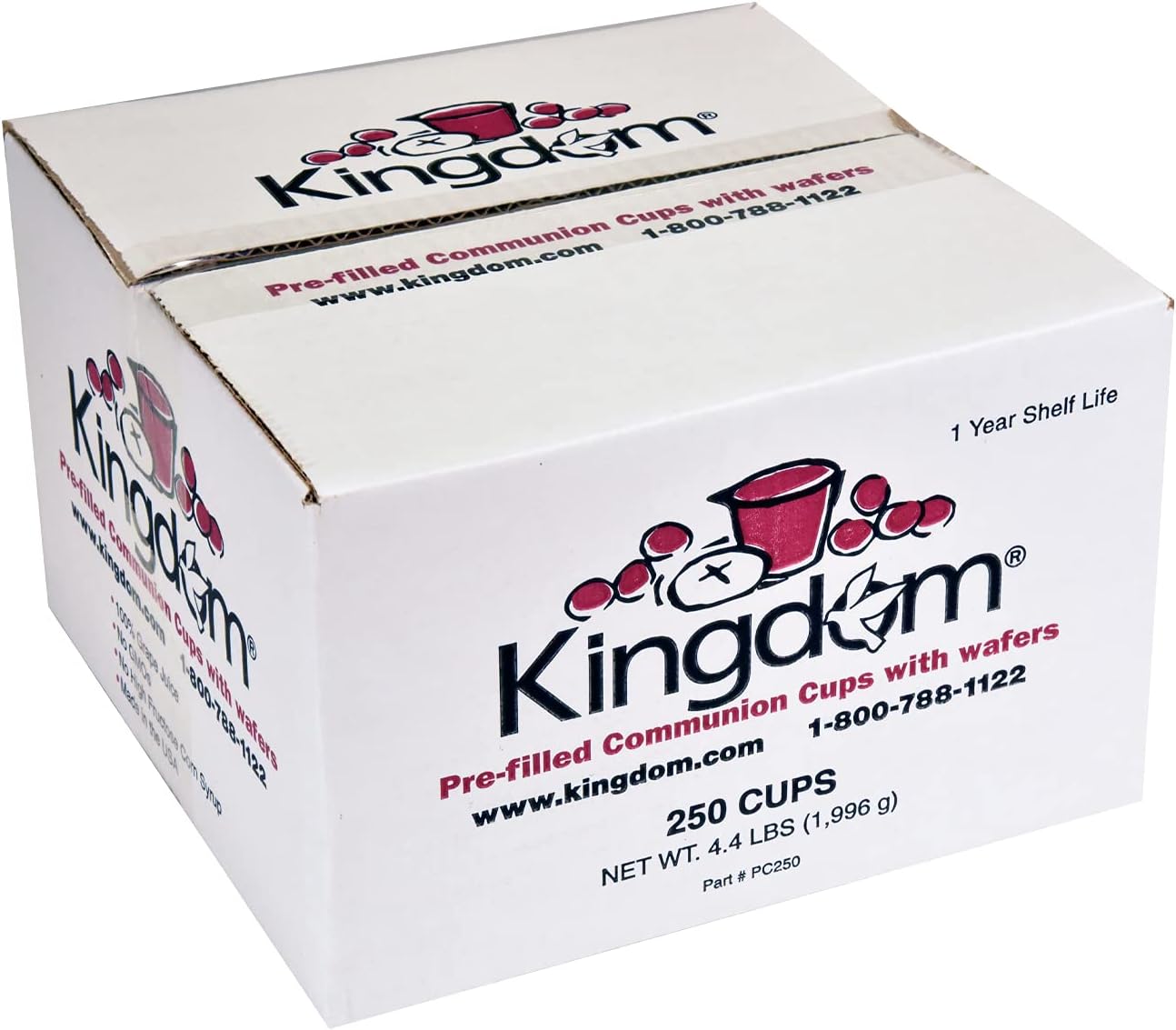 Amazon.com: Kingdom Prefilled Communion Cup with Wafers(250ct red juice ...