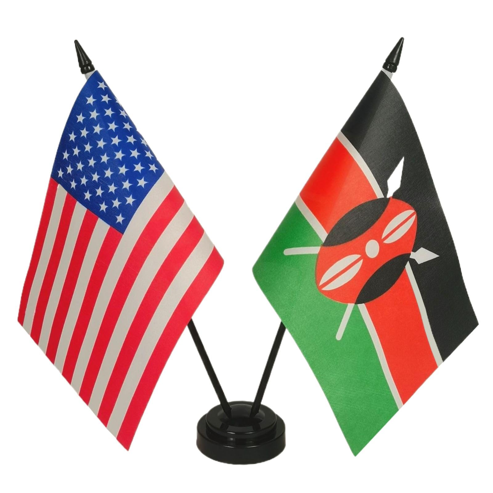 Amazon.com: US American & Kenya Friendship Table Flag, Flags For Room ...