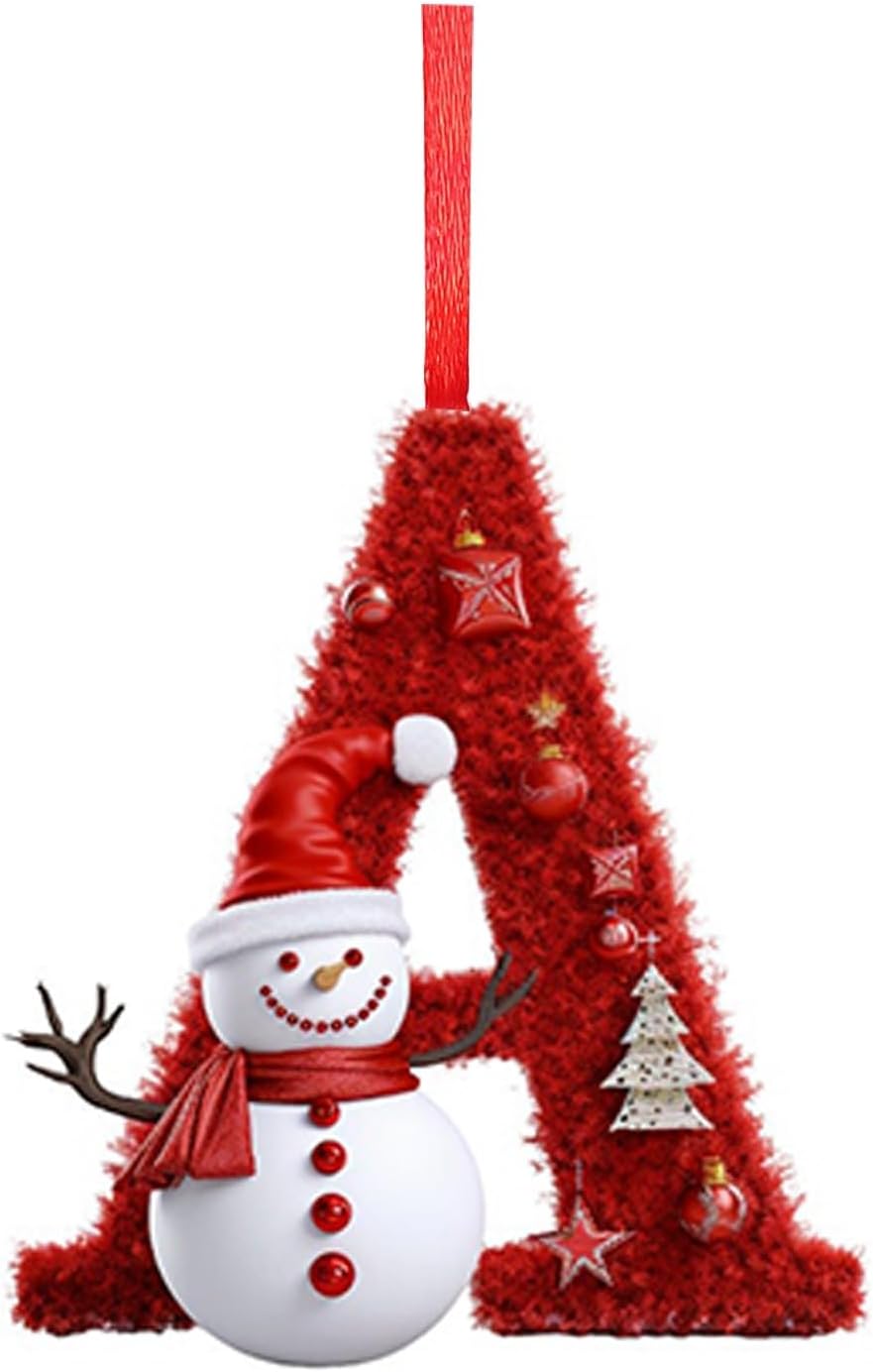 Amazon.com: 26 Letters Christmas Tree Decoration Pendant,DIY Hanging ...
