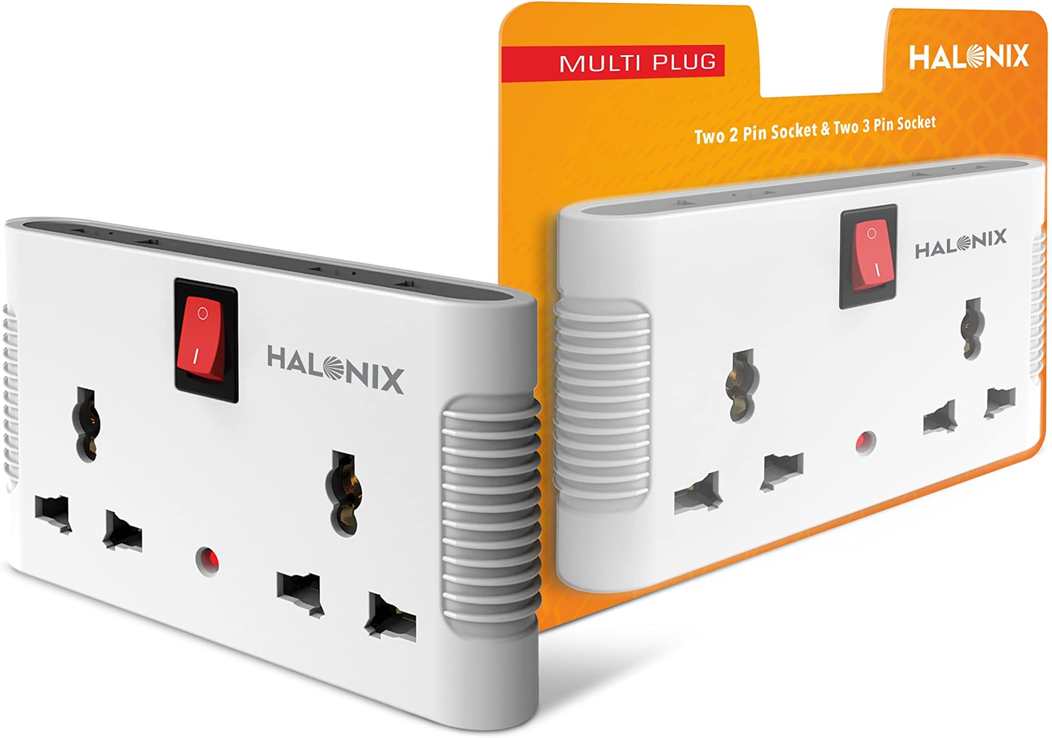 Halonix 4 Way Multiplug 6A Universal travel adopter, Orange, (HALONIX MULTI PLUG) : Amazon.in ...