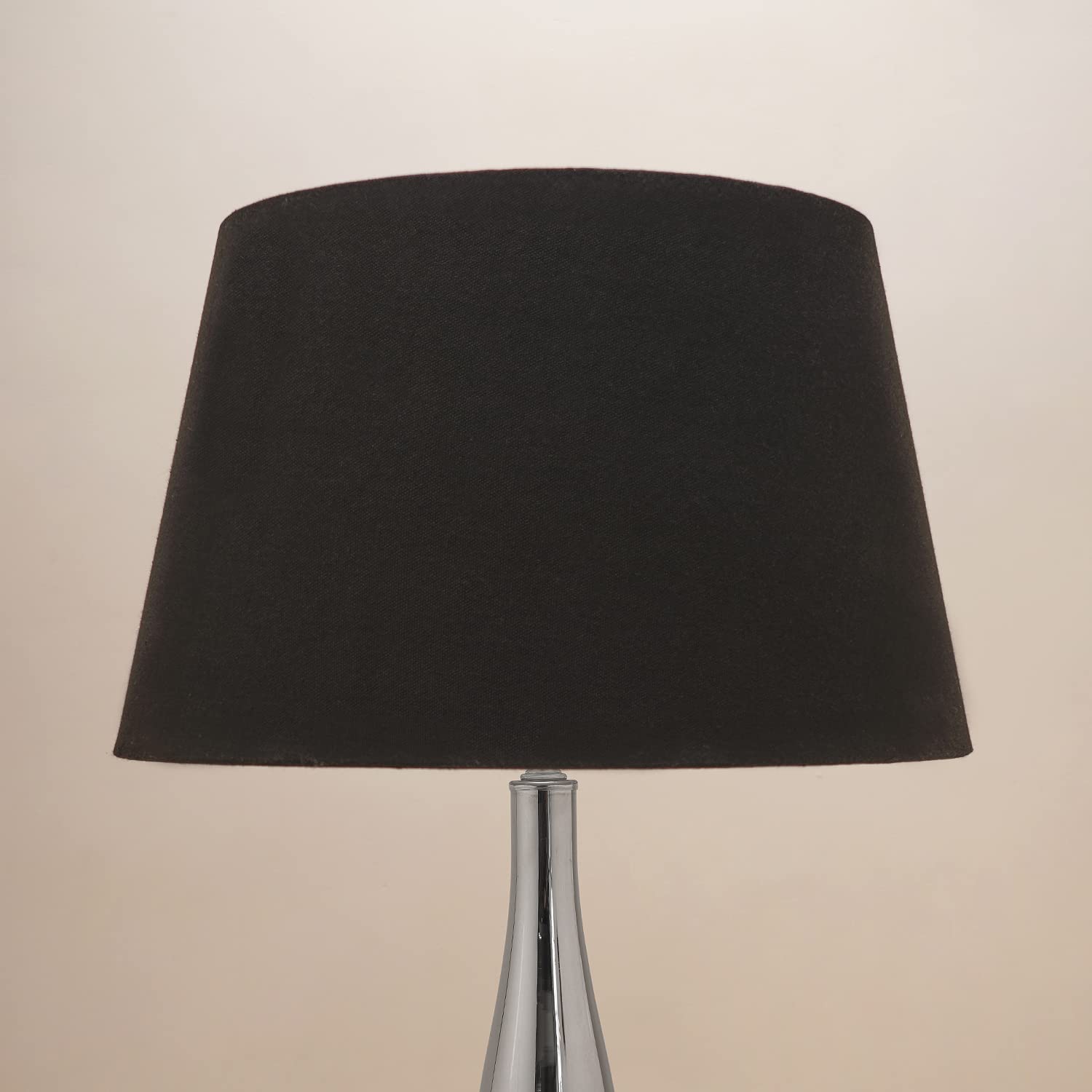 Buy Pure Home + Living Black Cotton Lamp Shade with Silver Lining ...