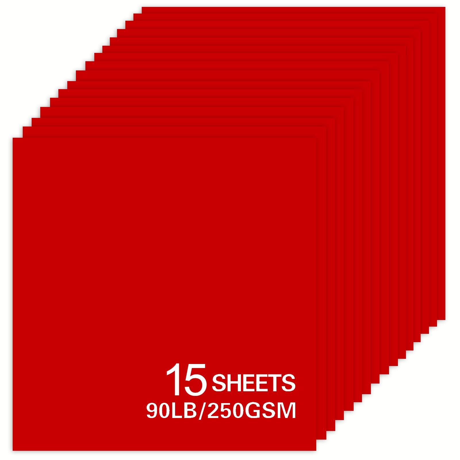 Snapklik.com : 15Sheets Red Cardstock Paper 12x12 Card Stock For Cricut ...
