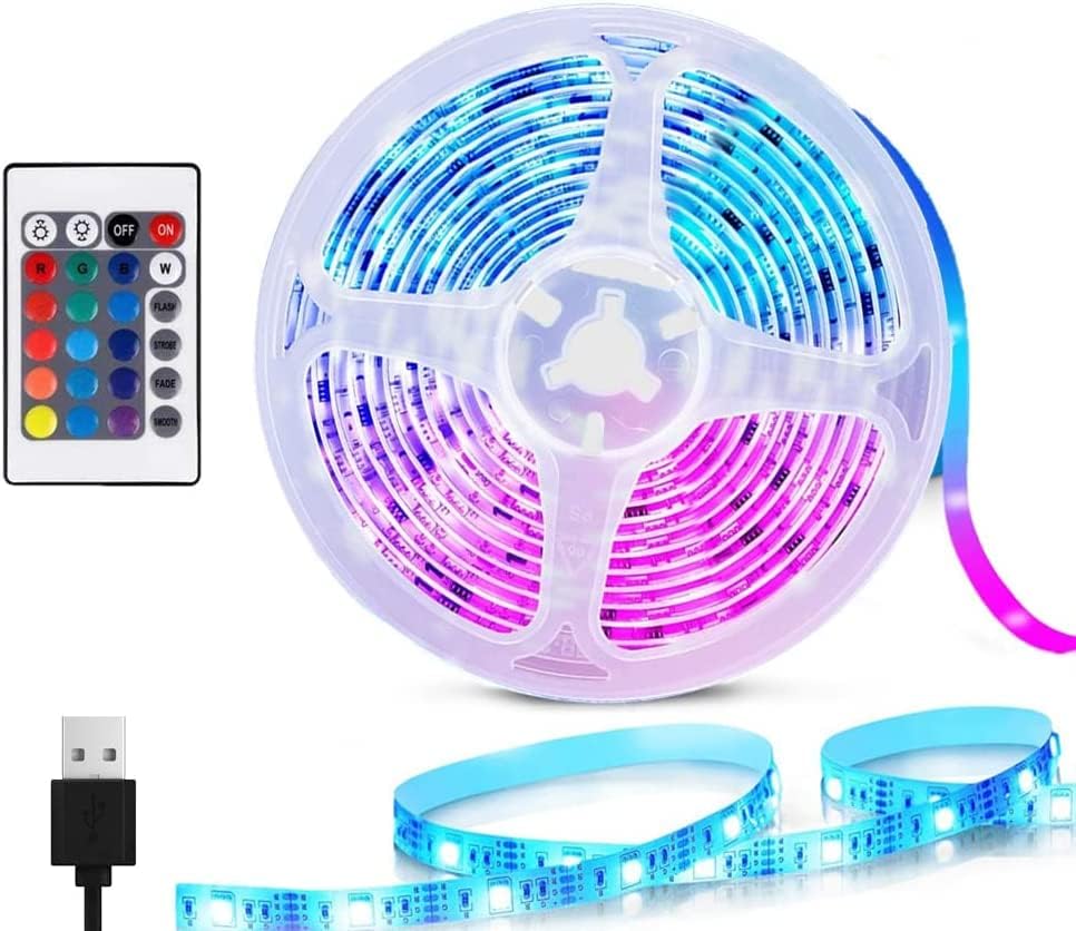 1M LED-Streifen, 5050 RGB LED-Streifen Mehrfarbiger flexibler ...