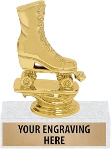 Amazon.com: 6" Gold Roller Skate Trophies - Custom Roller Skating ...