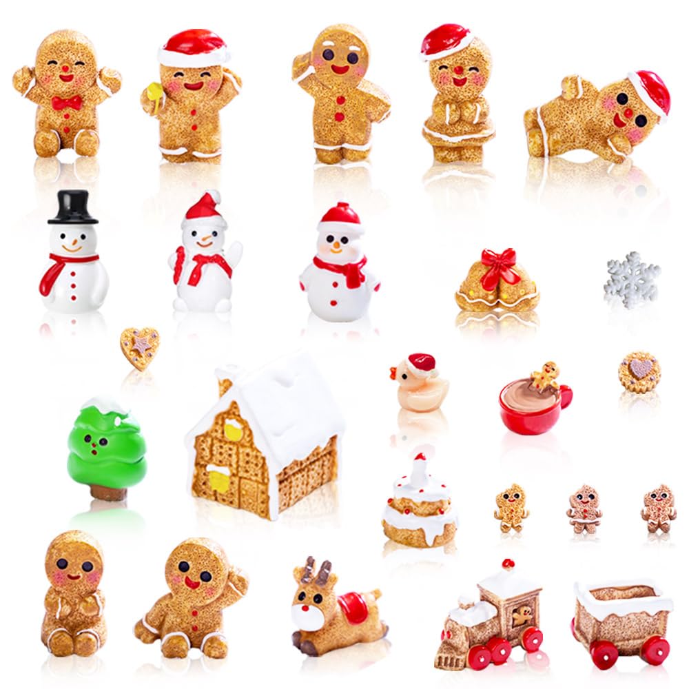 Amazon.com: AWEELON 30 Pcs Mini Christmas Figures Christmas Miniature ...
