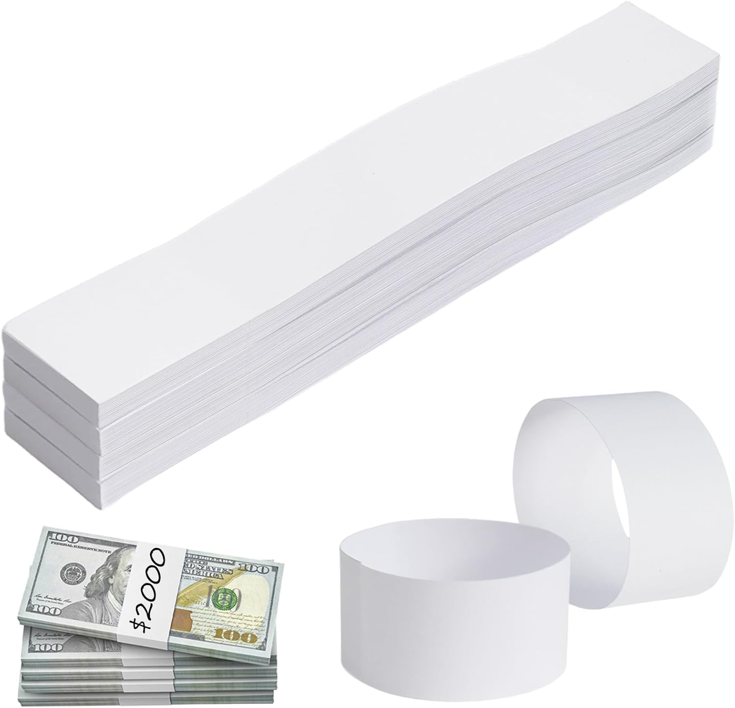 Amazon.com : 150 Pcs Money Bands for Cash, Money Wrappers for Bills ...