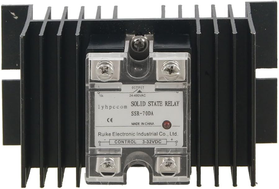 Aexit Relais statique monophasé électrique 70 A DC-AC SSR DC 3-32 V ...
