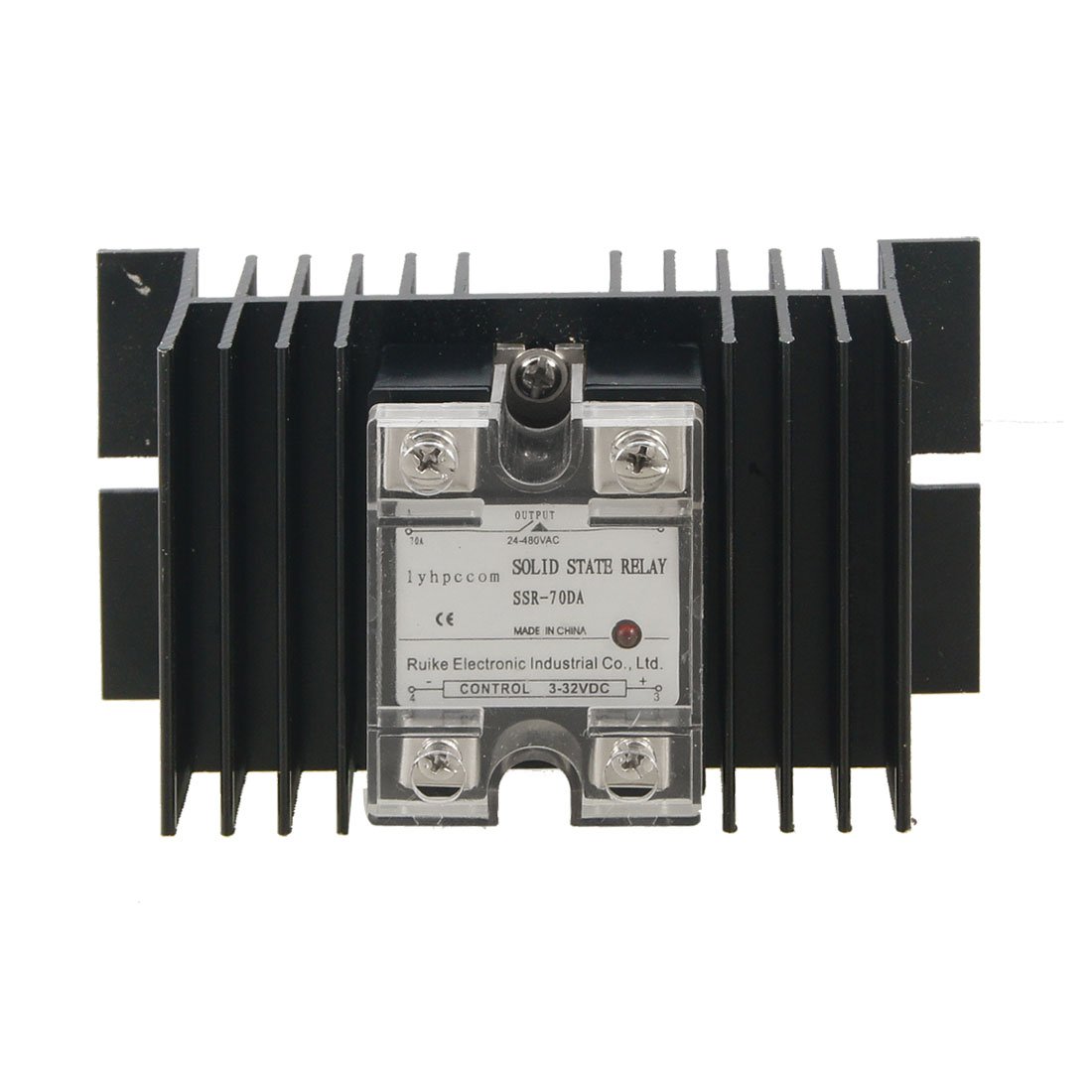 IIVVERR 70A DC-AC Single Phase Solid State Relay SSR DC 3-32V / AC 24 ...