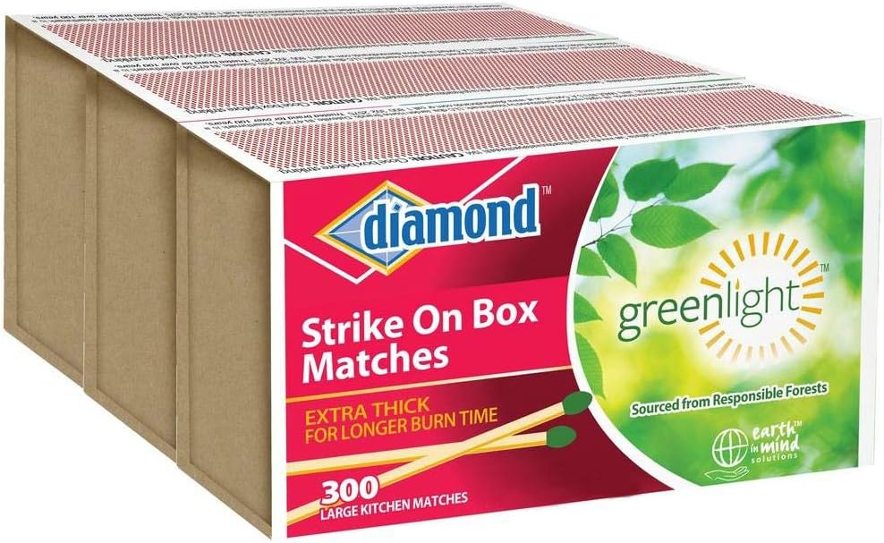 Amazon.com: Diamond Greenlight Strike on Box Matches, 300 Count ...