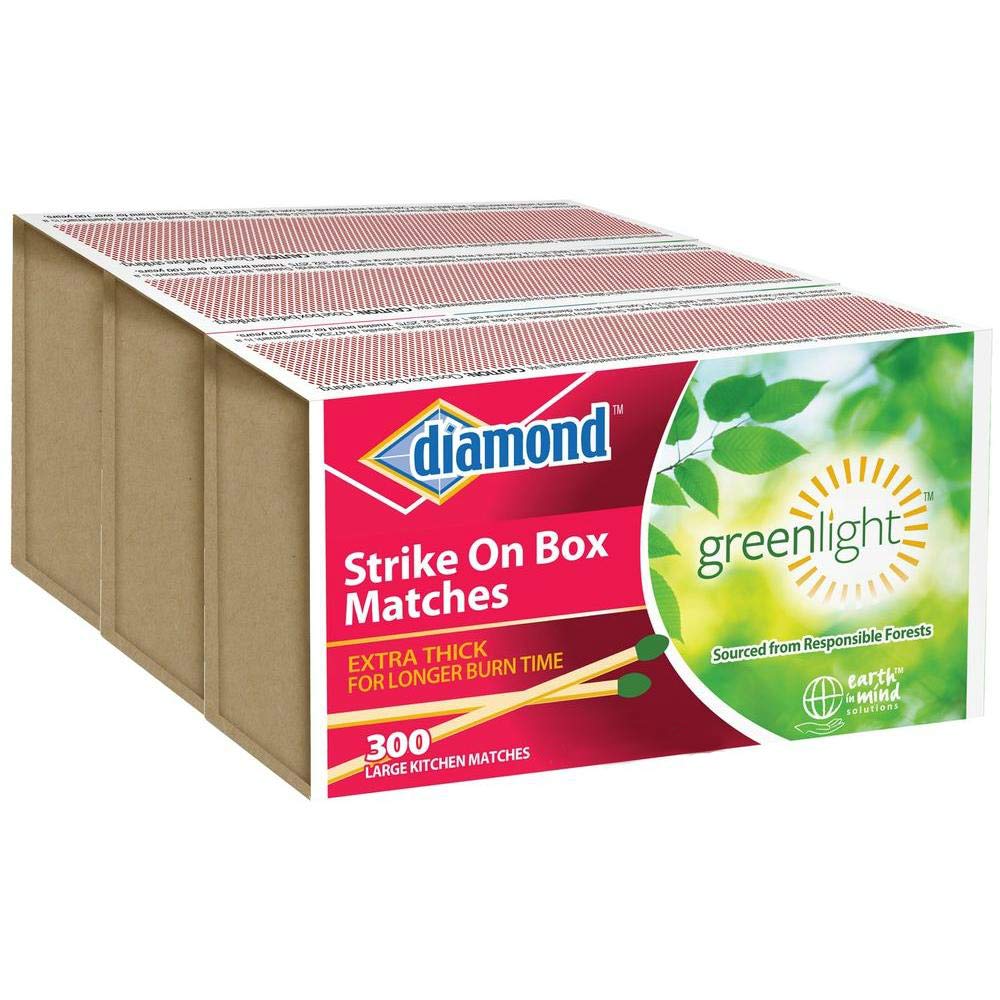 Amazon.com: Diamond Wooden Matches Kitchen Matches Strike on Box ...
