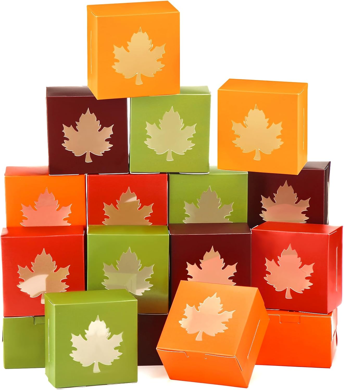 Amazon.com: Dispowreath 24 Pcs Fall Treat Boxes Thanksgiving Cardboard ...