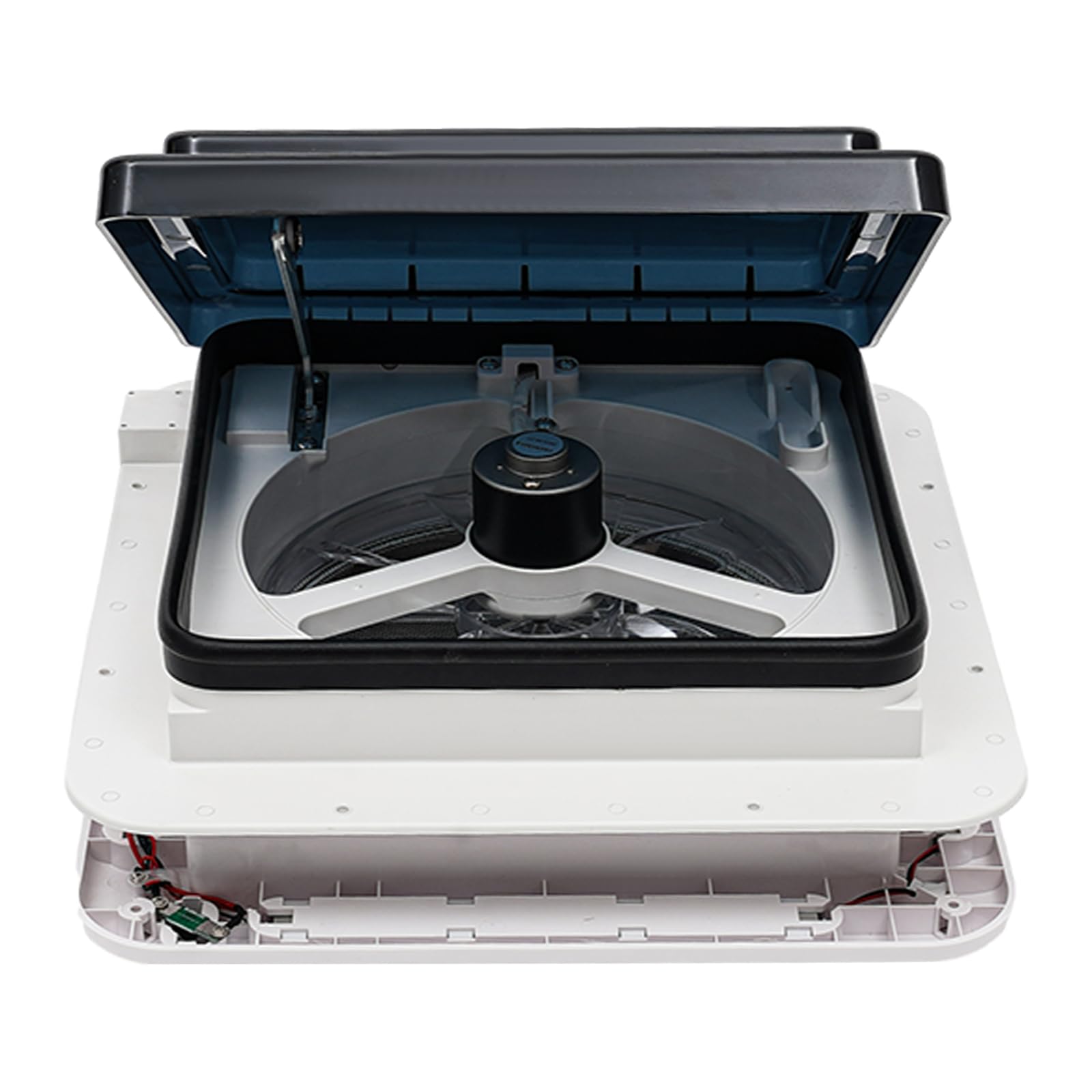 Roof Vent Fan Camper Van Motorhome With LED Light White RV Caravan ...
