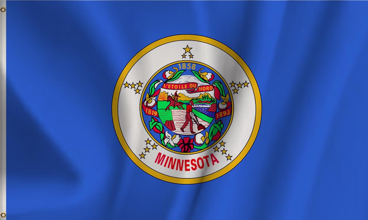Amazon.com : LUCKGEEY Minnesota State Flag 2x3FT for Indoor Outdoor ...