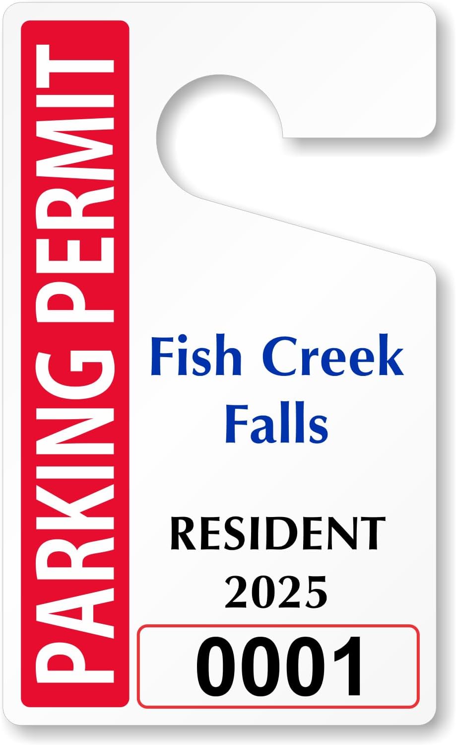 Amazon.com : SmartSign 50-Pack Custom Resident Parking Permit Hang Tags ...