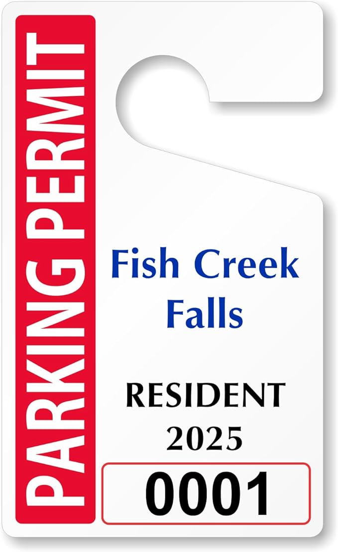 Amazon.com : SmartSign 50-Pack Custom Resident Parking Permit Hang Tags ...