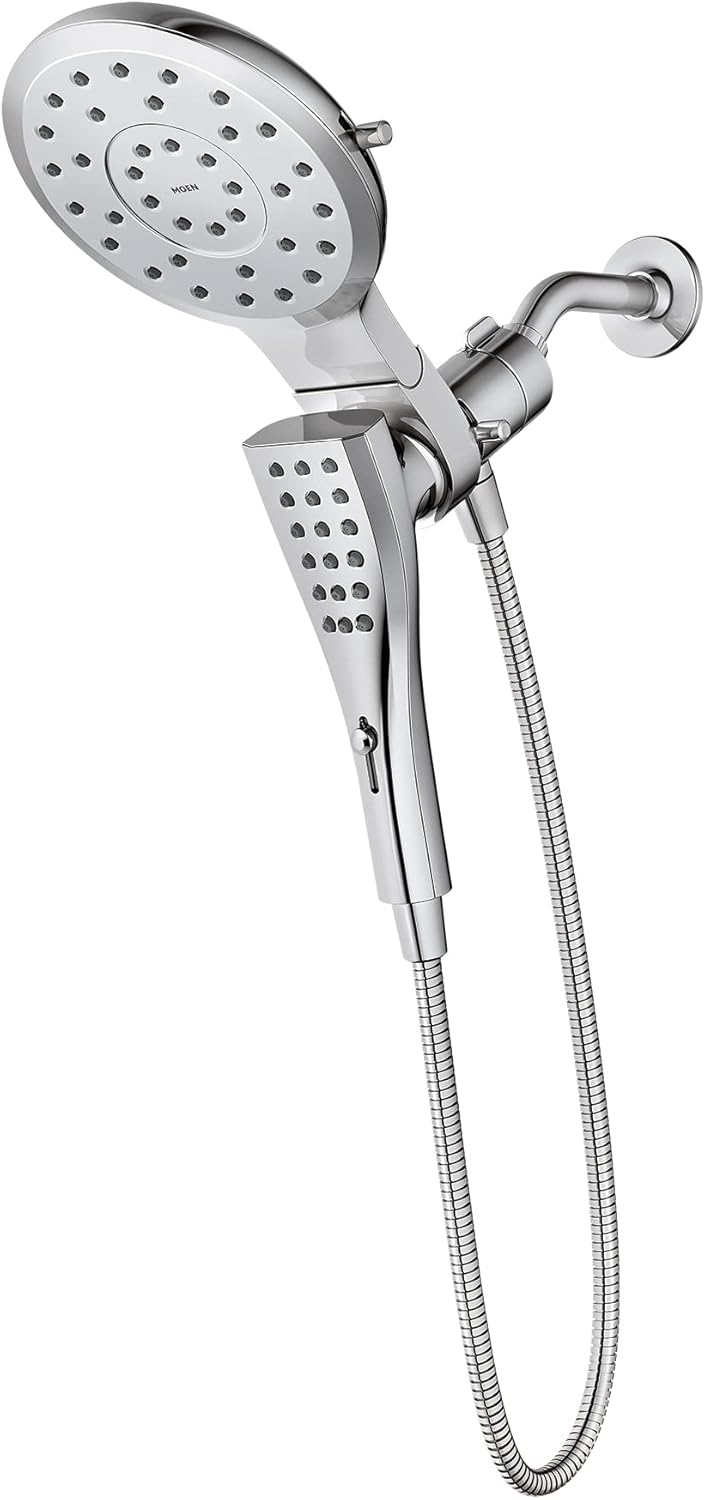 Moen Verso Chrome Round Rain Shower Head and Detachable Handshower ...