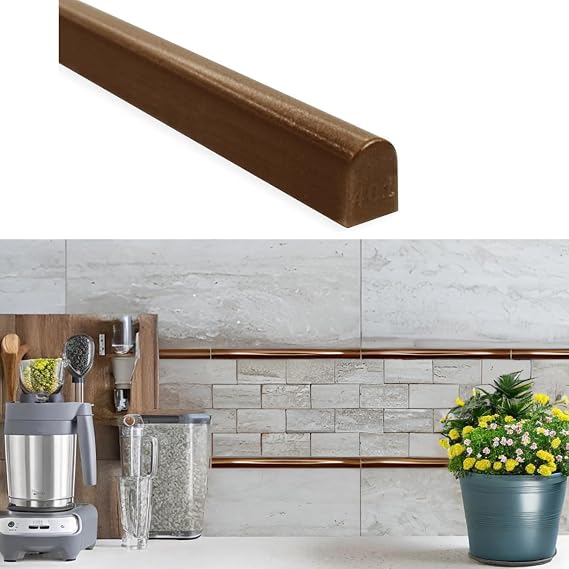 Tenedos Metallic Bronze Wall Tile Trim 1/2x12 Pencil Decor Edge ...