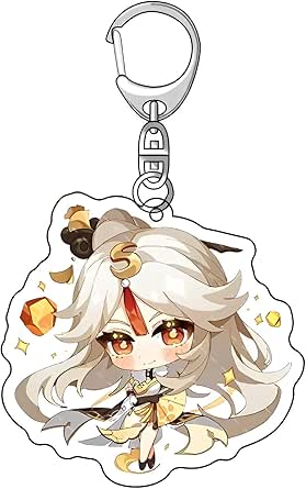 Rainteam Acrylic Animation Keychain, Genshin Impact Key Ring,Collection ...