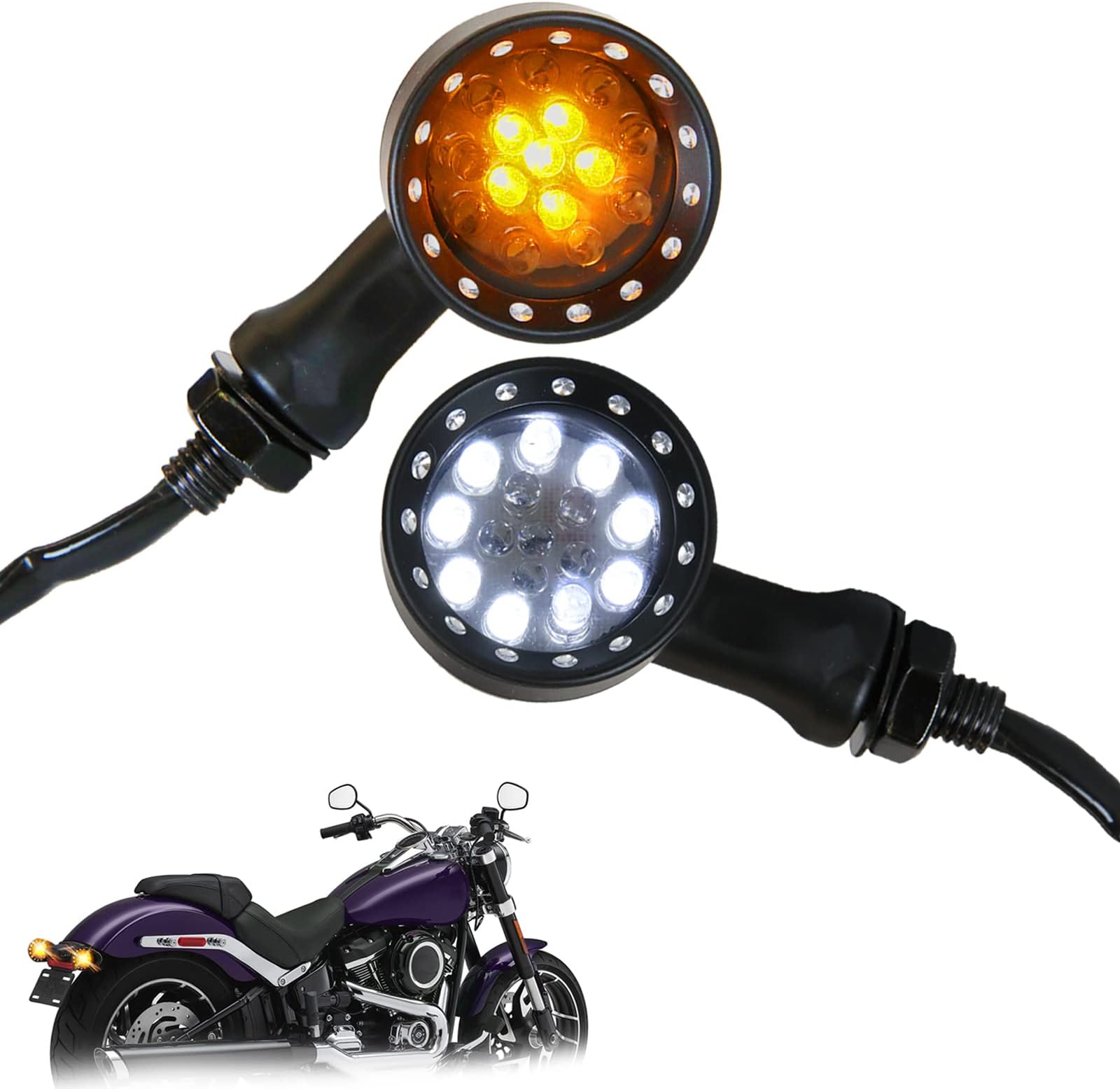 Dreamizer Black Motorcycle Turn Signal Light | Desertcart INDIA