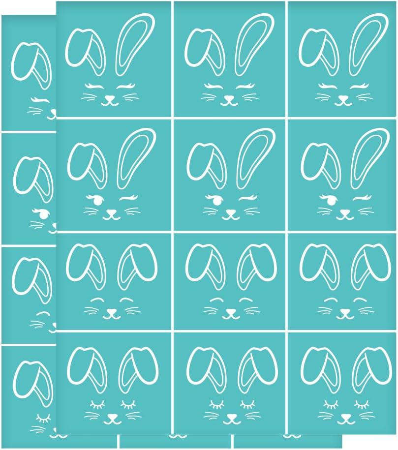Amazon.com : Bunny Face Stencil - Cute Stencil Designs, Bunny Feet ...