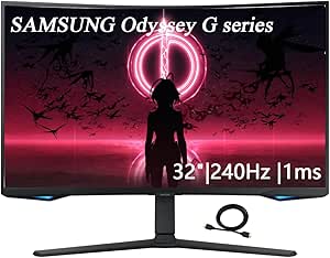 Amazon.com: Samsung 32" Odyssey G Series QHD Gaming Monitor, 240Hz, 1ms ...