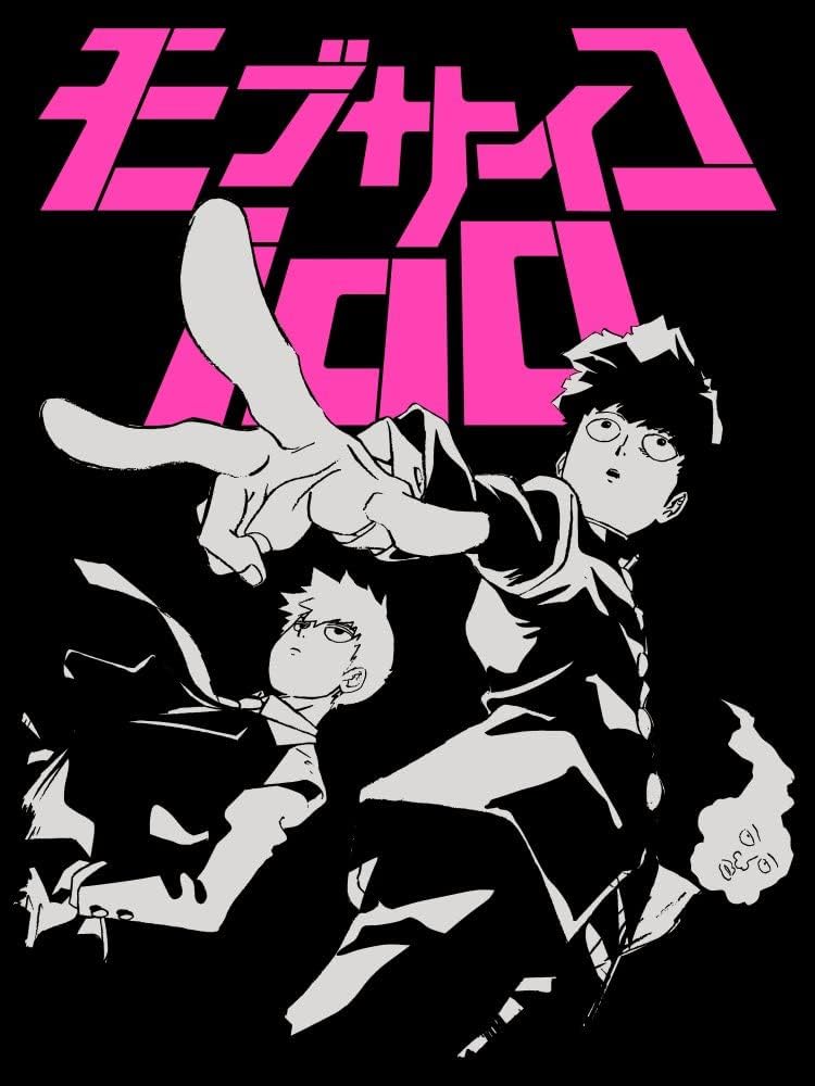 Mob Psycho 100 Key Art Men's Black T-Shirt