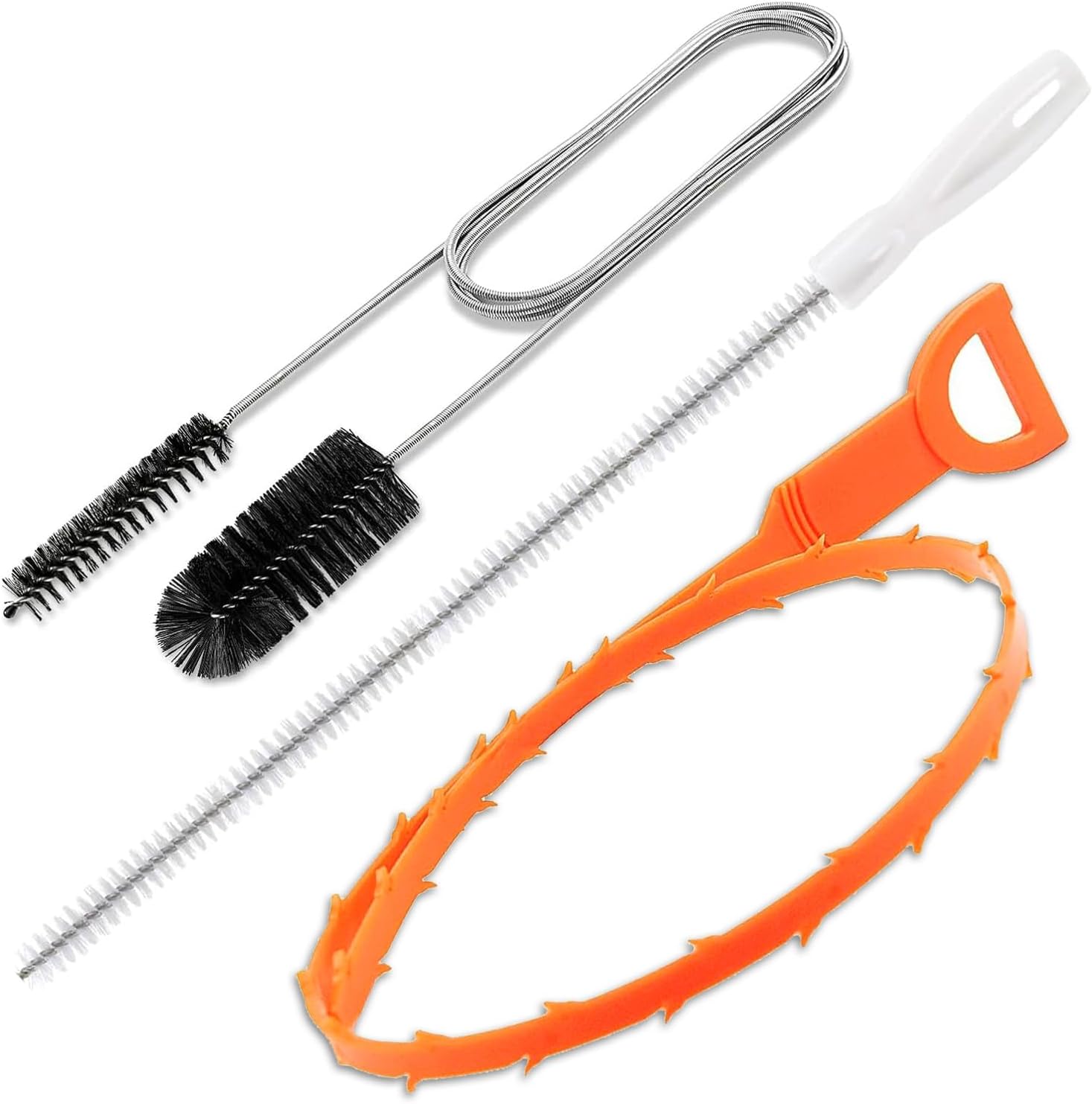 3 Pcs Double-Ended Drain Pipe Cleaner Brush,Drain Unblocker Tools,155cm ...