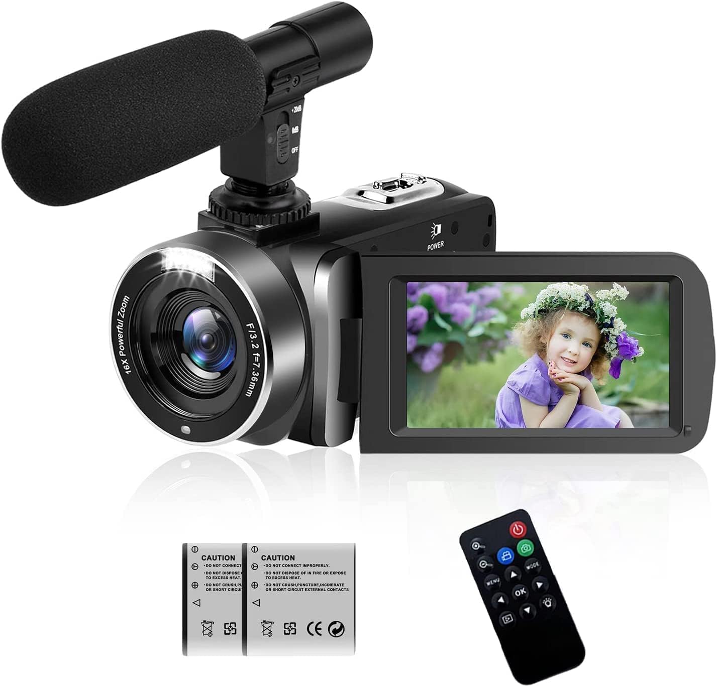 Video Camera, Camcorder 2.7K 30FPS, 30MP 16x Digital Zoom YouTube ...