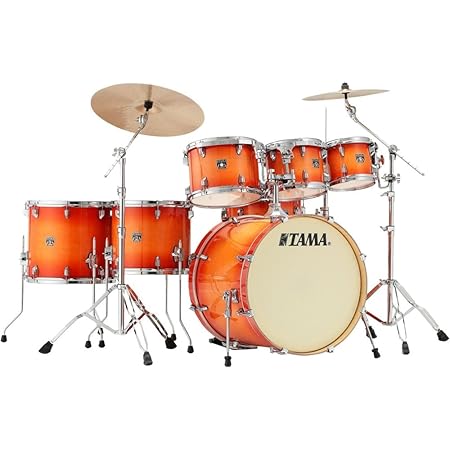 Amazon.com: Tama Superstar Classic Custom 7-Piece Shell Pack Tangerine ...