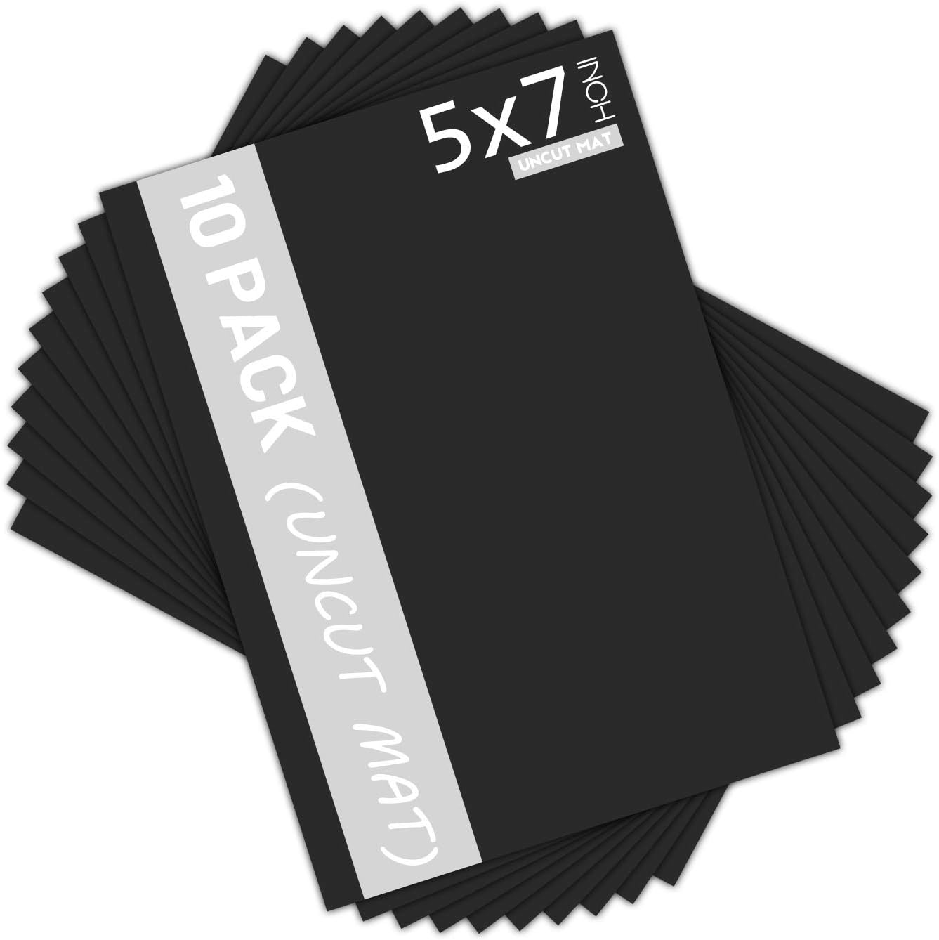 Amazon.com: Mat Board Center, 10 Pack 5x7 Black Uncut Mat Boards ...