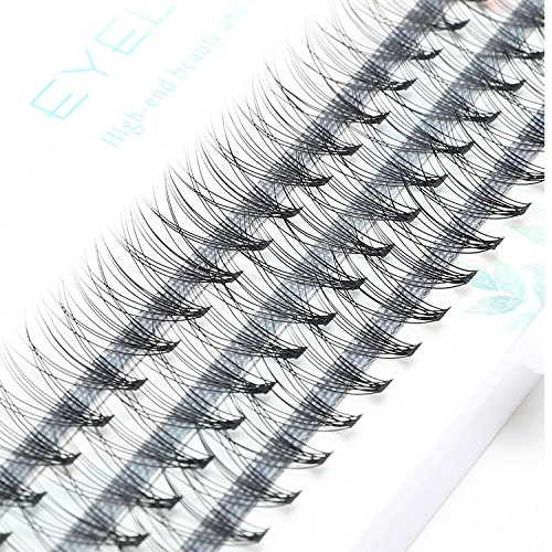 Amazon.com: Makeup Individual False Eyelashes Eye Lash Cluster 0.10mm C ...