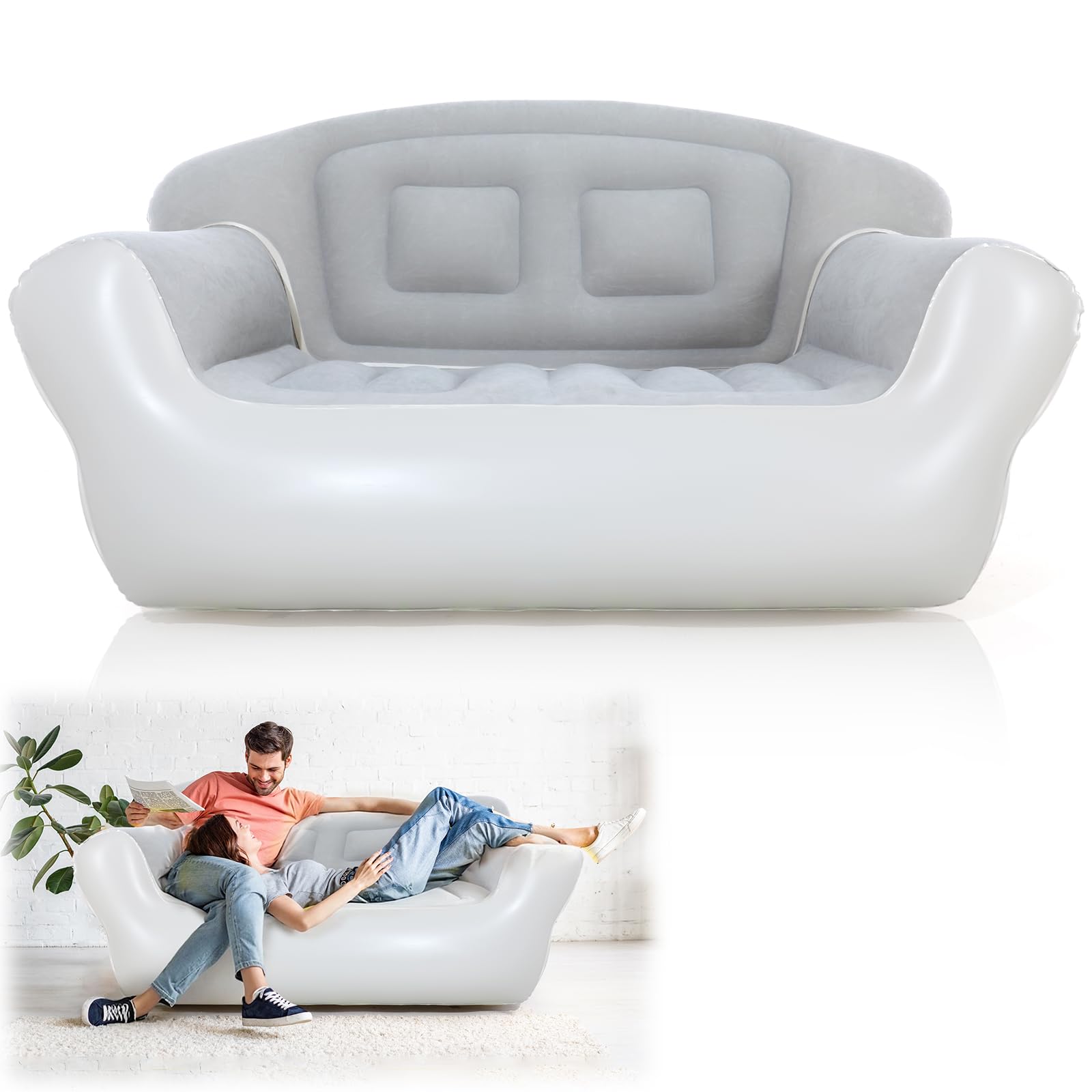 Amazon.com: Seenelling 1 Pcs Double Inflatable Camping Couch Outdoor ...