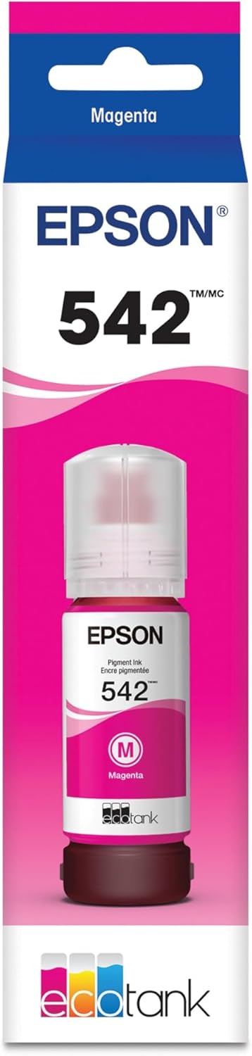 Amazon.com: EPSON 542 EcoTank Ink Ultra-high Capacity Bottle Magenta ...